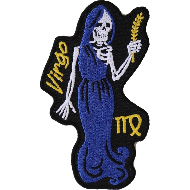 P5469 Virgo Skull Zodiac Patch – American Legend Rider