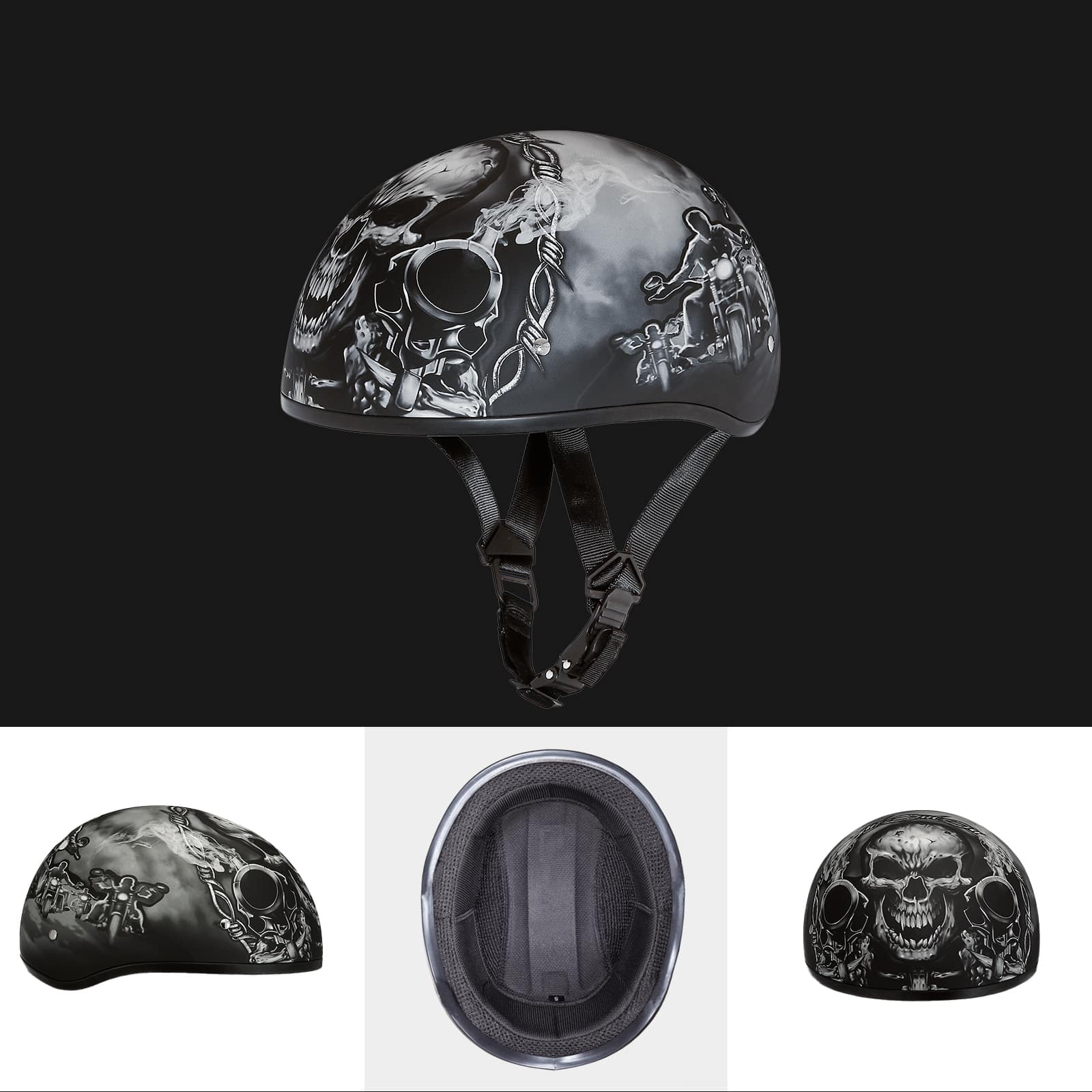 Daytona Motorcycle Skull Cap Helmet | American Legend Rider