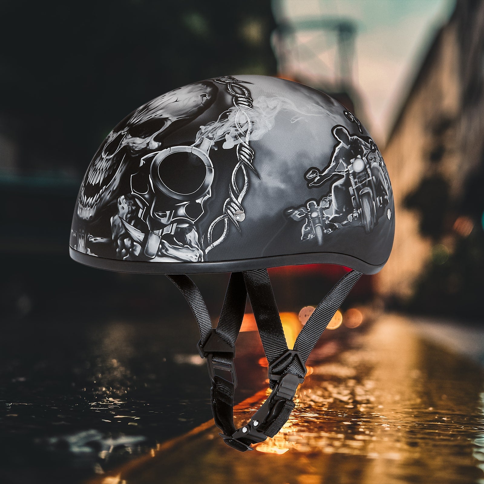 Daytona Motorcycle Skull Cap Helmet | American Legend Rider