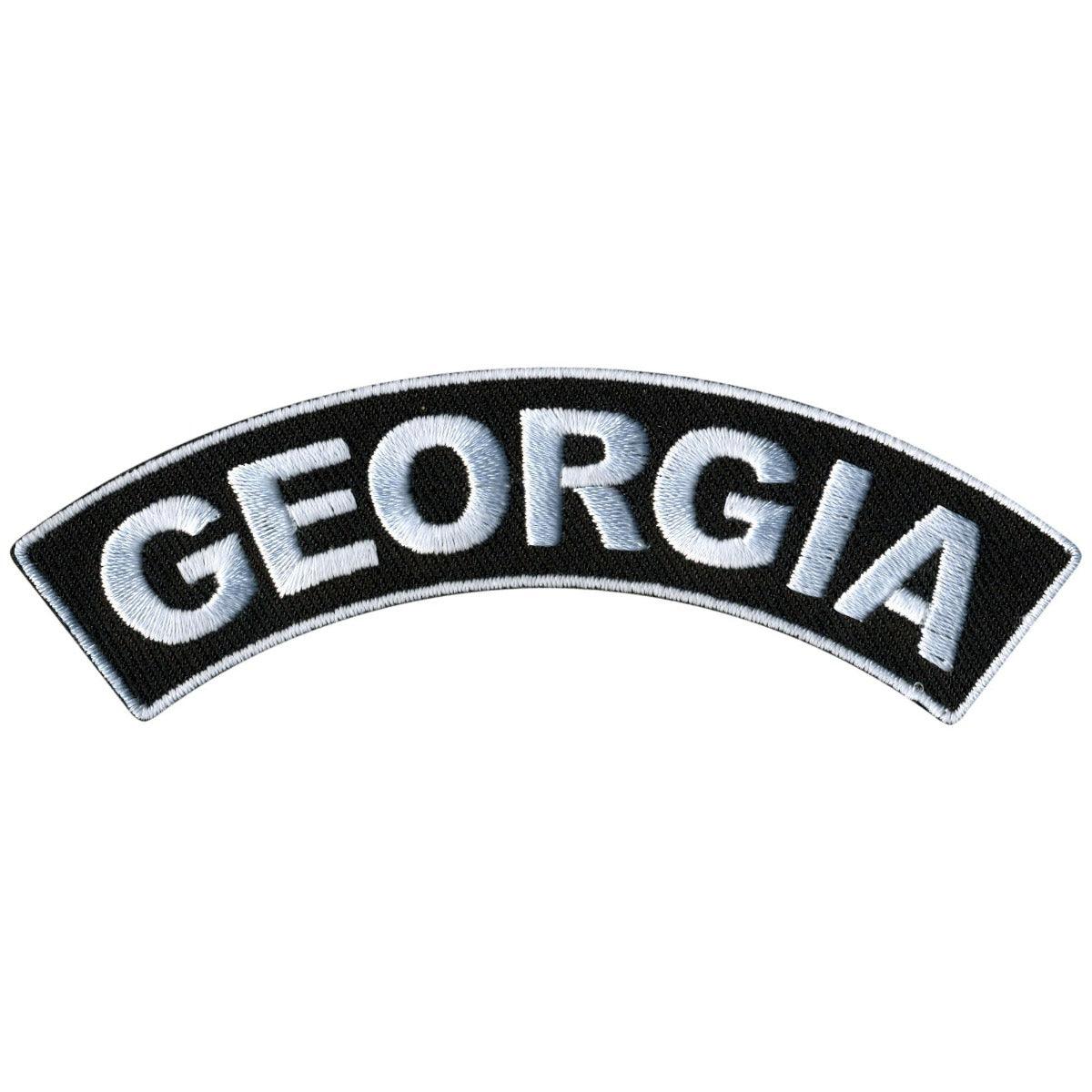 Hot Leathers Georgia 4” X 1” Top Rocker Patch | American Legend Rider