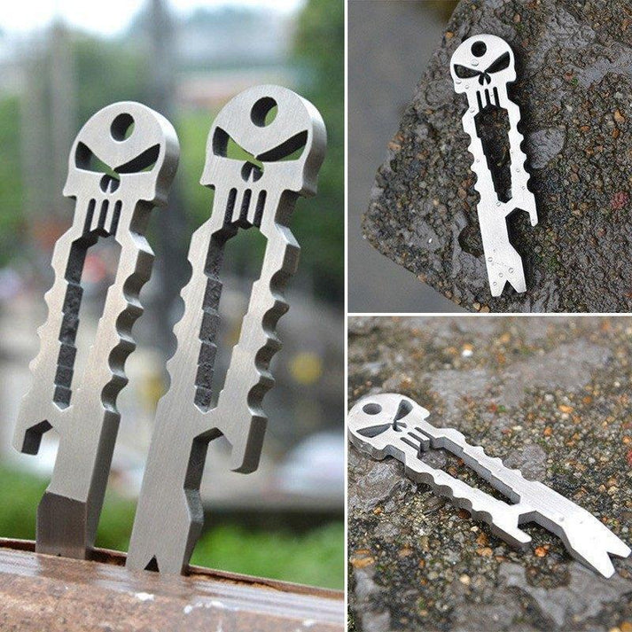 Skull Survival Tool Keyring | American Legend Rider